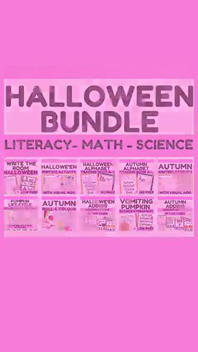 HALLOWEEN ACTIVITIES for KINDERGARTEN - FULL WEEK OF CENTERS, halloween ...