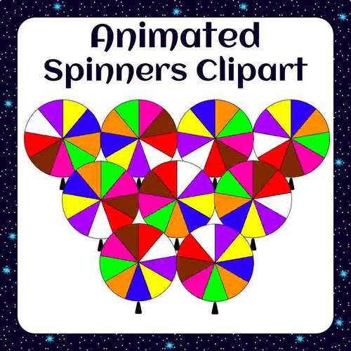 Animated GIF Spinners Clipart – 9 Colours by Colleen's Cosmic Collection