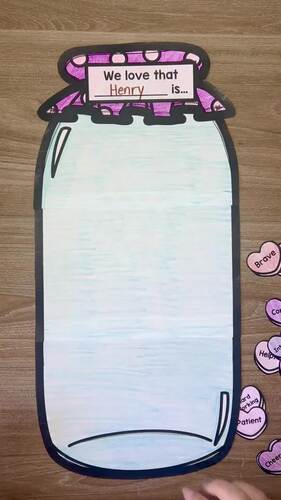 Valentine's Day Kindness Craft Activity with Character Traits - SEL ...