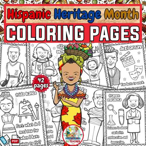 Hispanic Heritage Month Coloring Pages | Spanish Historical Figures ...