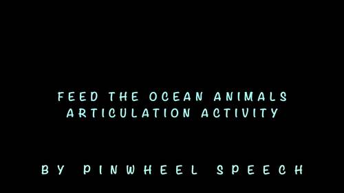 Summer Articulation Feed the Ocean Animals Speech Therapy Activity ...