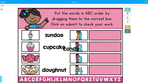 ABC Order Set 3 | Boom Cards™ | Distance Learning | TpT