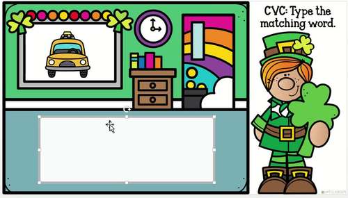 St. Patrick's Theme Type CVC -ONLINE Distance Learn Google Digital +PPT