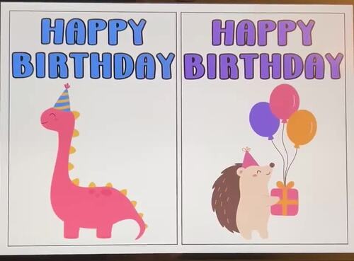 Animal Birthday Cards for Students by TeachingWithMsEaster | TPT