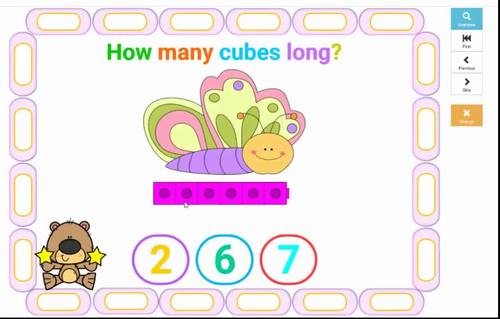 Non-Standard Measurement Measure Length with Cubes Boom Cards | TPT