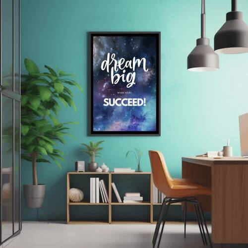 Motivational Classroom Posters For Decor: Dream Big, Work Hard, Succeed