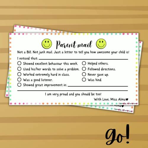 Proud of You Ticket Parent Mail Letter Rainbow Retro Theme EDITABLE