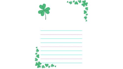St. Patrick's Day Shamrock Paper Pack for Journals, Writing, Handwriting