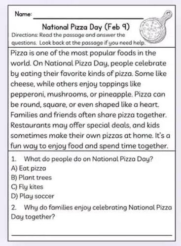 Unusual Holidays Reading Passages | 10 Fun Nonfiction Comprehension ...