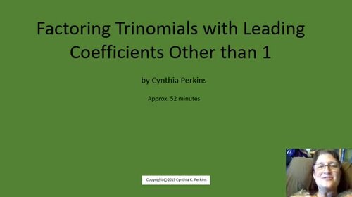 Factoring Trinomials with Coefficients Other than 1 Video | TPT
