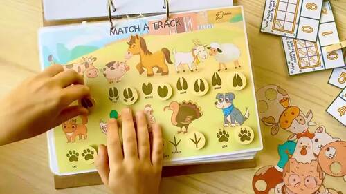 Farm Busy Book for Toddler Printable Quiet Book Activities Preschool ...