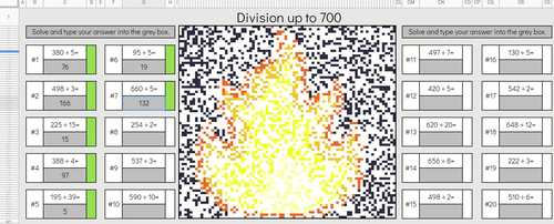 Digital Math Pixel Art | 5th Grade Fluency Division Within 700 | TPT