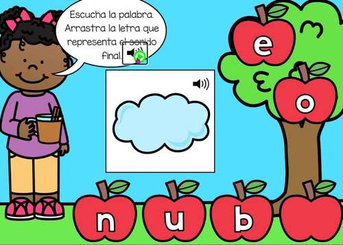 Sonidos Finales | BOOM Cards | Conciencia fonológica | Centros de lectura
