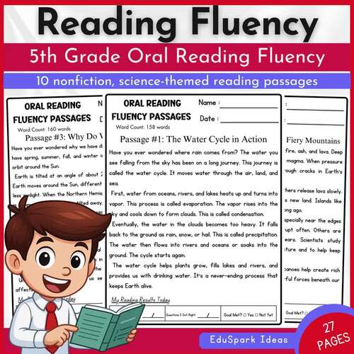 Fifth Grade Oral Reading Fluency Passages with Comprehension Questions