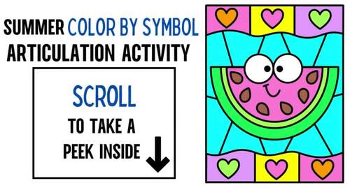 Summer Articulation Color By Code: S, L & Blends by Jennie's Speech Room