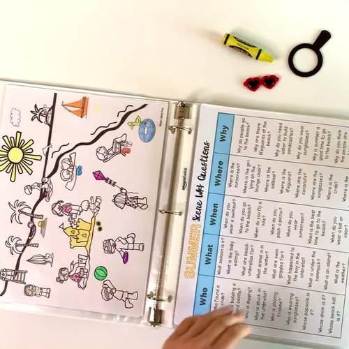 Summer Speech Therapy Language Scene by Allison Fors | TPT