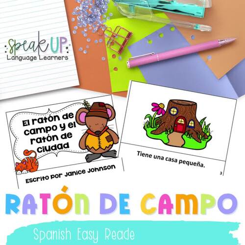 Ratón de campo y ratón de ciudad Spanish Fairy Tale Reader Easy ...