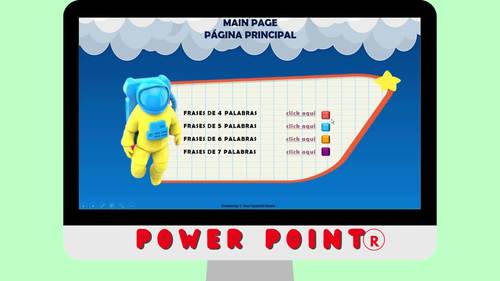 Spanish sentences for beginners 4 levels digital game No prep Self-checking