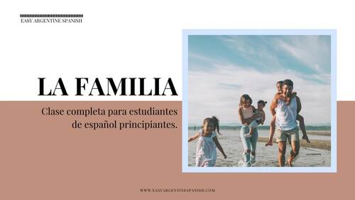 Spanish Family Vocabulary Worksheet PDF by Easy Argentine Spanish