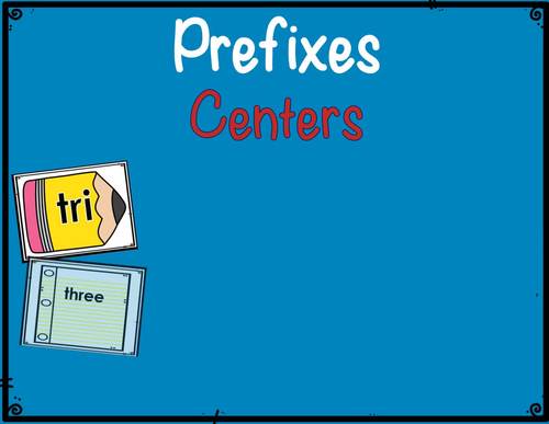 Prefixes Center Games With Worksheets 14 Common Prefixes | TPT