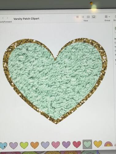 Varsity Patches Clipart | bulletin board clipart, groovy decor rainbow