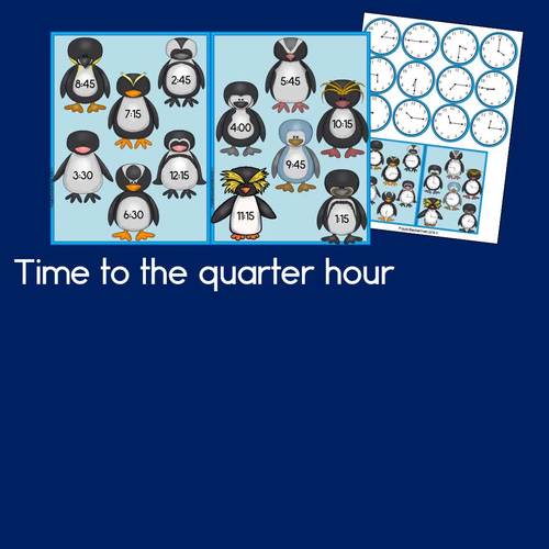 Winter Penguins Telling Time to the Nearest 5 Minutes | Games and ...