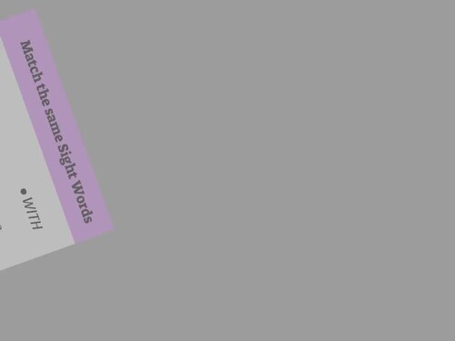 Matching Activities: Match the same Sight Words by Small knowledge library