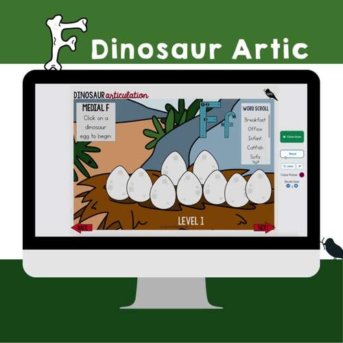 Dinosaur Nest Articulation: F Sound Boom Cards & Printable Mat Activities!