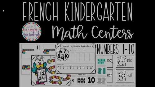 French Math Centers Numbers 1-10 by La classe de Mme Sambrook | TPT