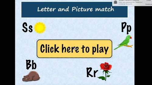 Digital Letter and Picture match Game | Digital interactive game for ...