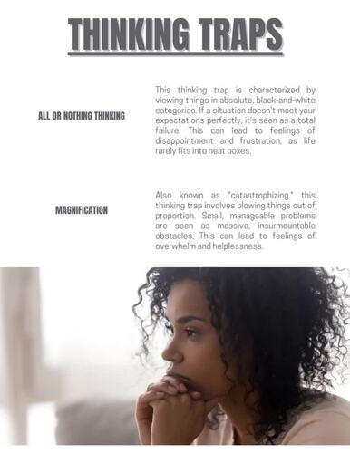 Challenging Automatic Negative Thoughts Workbook | Printable Guide