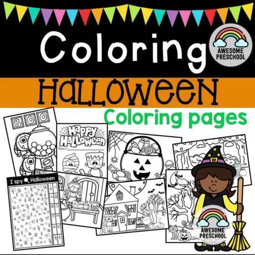 Halloween Coloring Pages - Preschool, Kindergarten, Early Years | TPT