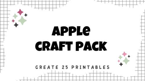 Apple Cut & Paste Craft with Themed Templates/Worksheets | TPT