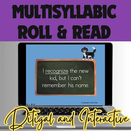 Roll & Read Multisyllabic 3 Syllable Silent E Words & Sentences Digital ...