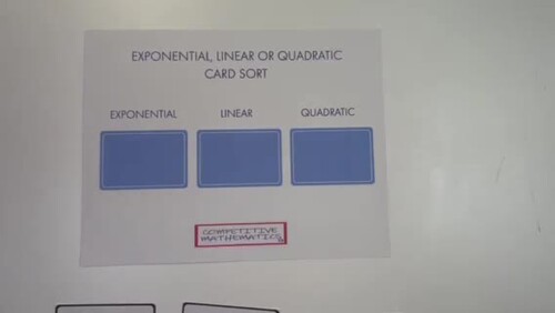 Exponential, Linear, Or Quadratic Equation Card Sort - Improved | TPT