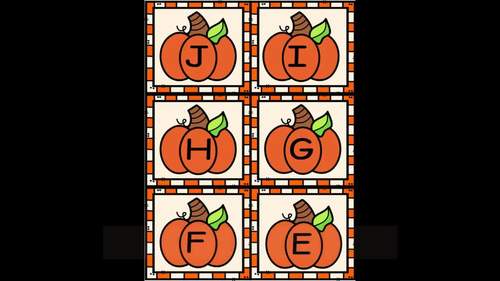 Pumpkin Upper/Lowercase Letter & Initial Sound Cards & Google Slide ...