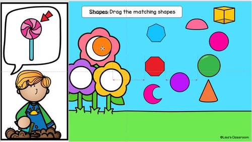 SUMMER Theme 2D & 3D Shapes - Distance Learning Google Slides Digital +PPT