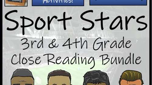 Sport Stars Volume 4 Close Reading Comprehension Bundle 3rd Grade & 4th ...