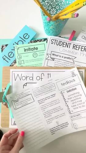 Word of the Week Day Vocabulary Tier 2 Words 3rd Grade Science of Reading