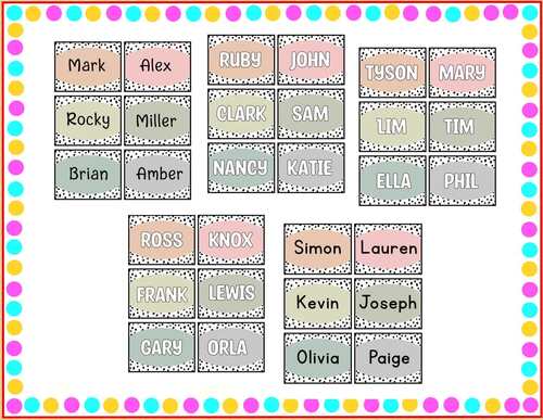 Printable Spotty Boho Neutral Student Name Labels, Editable Classroom ...