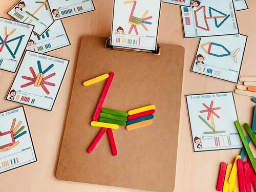 Nature Popsicle Sticks Activity for Toddlers Montessori Fine Motor ...