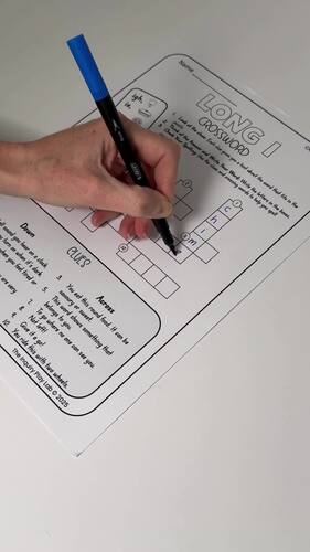 Long I Digraph Spelling | Crossword & Word Search | Team Vowels igh, ie ...