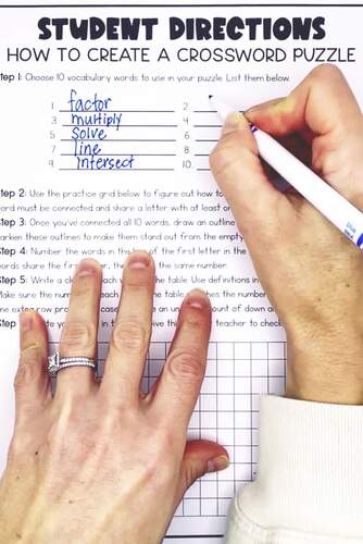 Create a Crossword Puzzle Enrichment or Early Finisher Activity - All ...