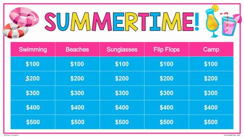 End of the Year Activities - Summer Trivia Game - End of the Year Class ...