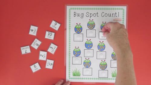 Bug Spot Count! Numbers 1-10 Interactive Activity, Count and Match