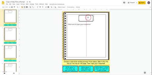 Digital Writing Prompts for the Year for Google Slides by Second Grade ...