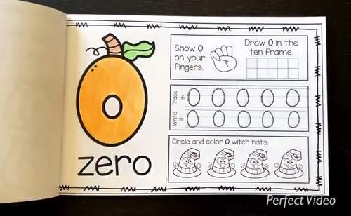 Halloween Math Book - Numbers & Counting (Pre-K, Kindergarten, & 1st Grade)