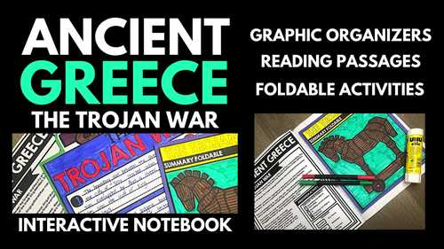 Ancient Greece Unit | The Trojan War | Interactive Notebook | Questions