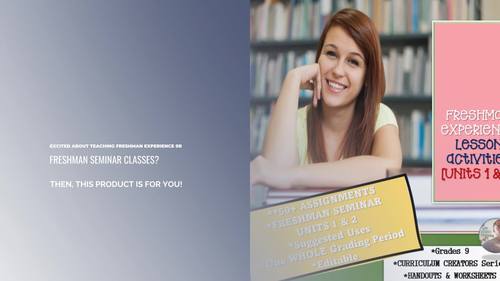 FRESHMAN EXPERIENCE LESSON ACTIVITIES [UNITS 1 & 2] by The Angry ...