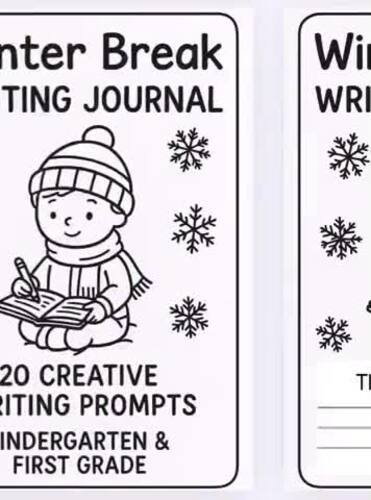 Winter Writing Prompts & Activities: KG and Grade 1 Winter Break ...